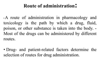 Routes of drug adminstration | PPT