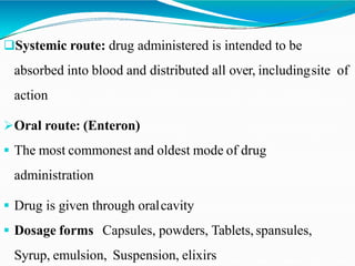 Routes of drug adminstration | PPTX