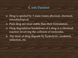 Routes of drug degradation | PPT
