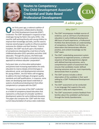 Routes to Competency | PDF | Daycare and Pre-School | Parenting