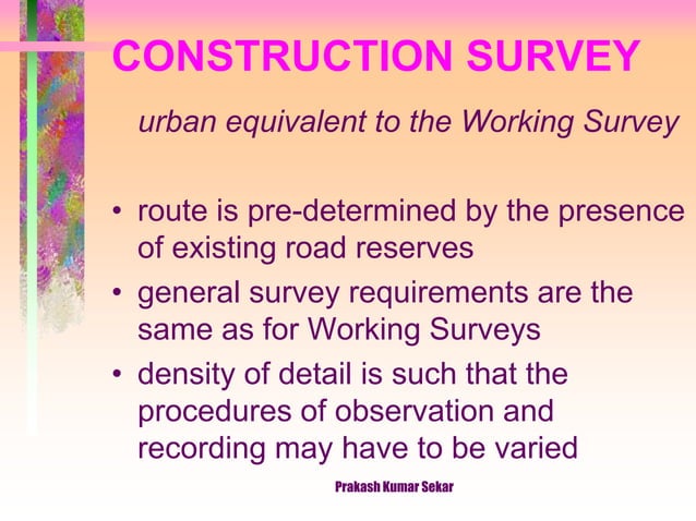 Route surveying | PPSX | Civil Engineering Industry | Industries