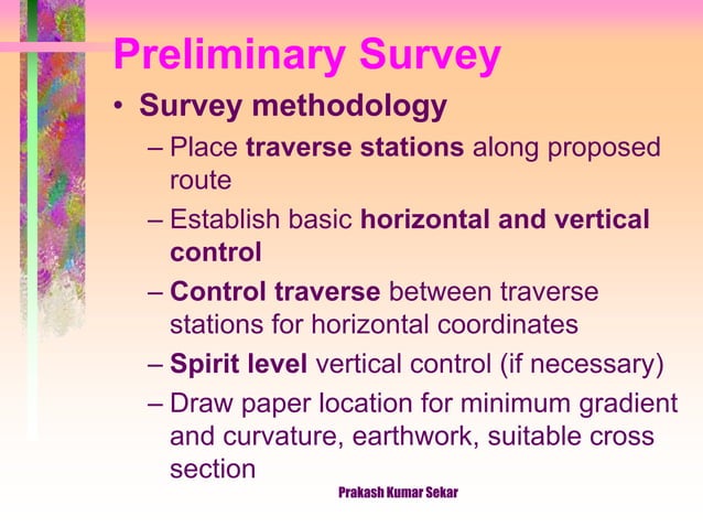 Route surveying | PPSX | Civil Engineering Industry | Industries