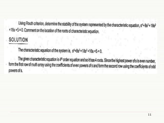 Routh array hurwitz criterion | PPT | Technology & Computing