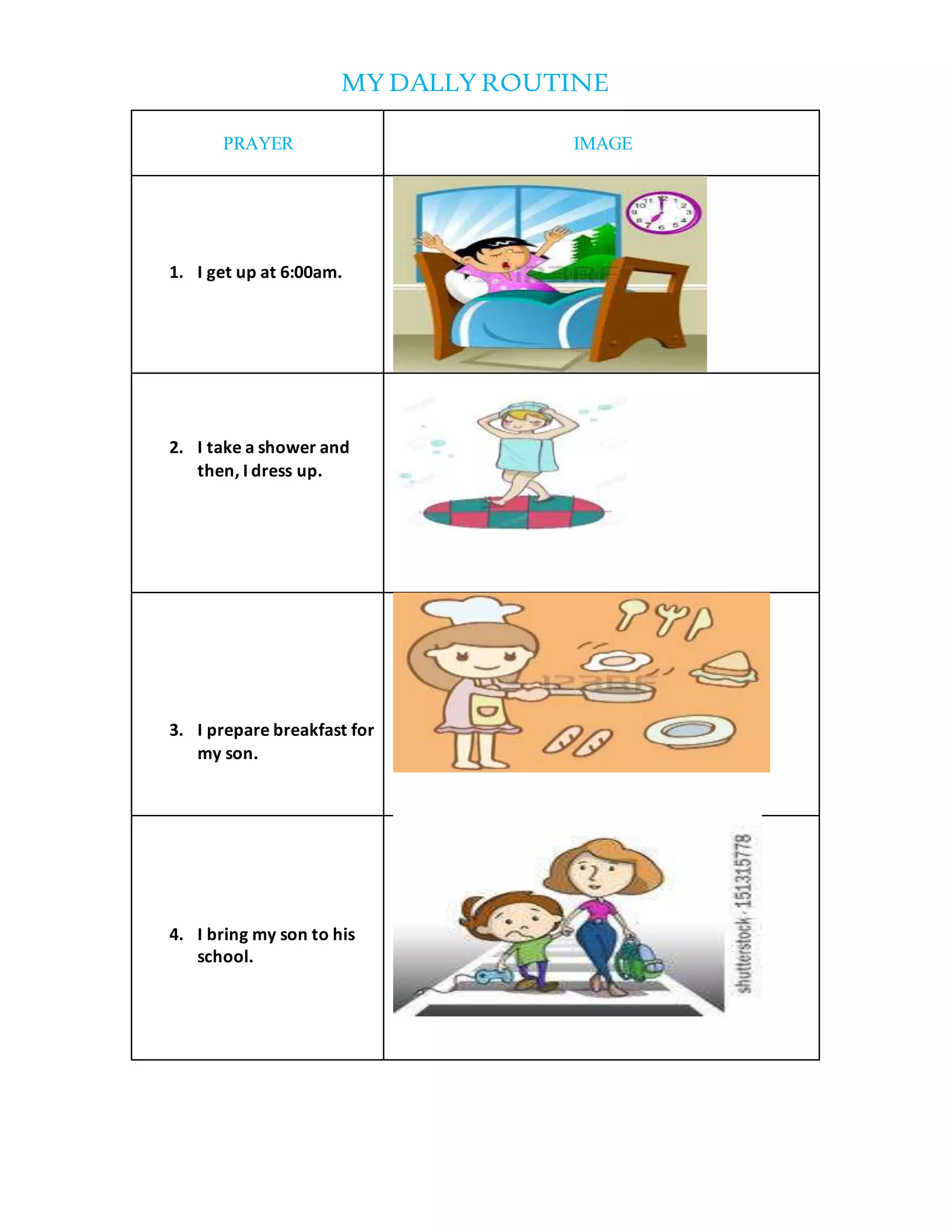 EVIDENCE 2: MY DALLY ROUTINE | DOCX