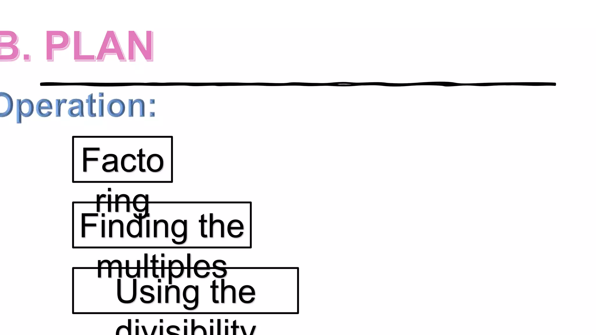 Routine Non Routine Problems Involving Factor Multiples Ppt Free Download