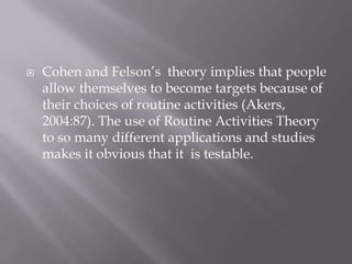Routine activities theory | PPTX