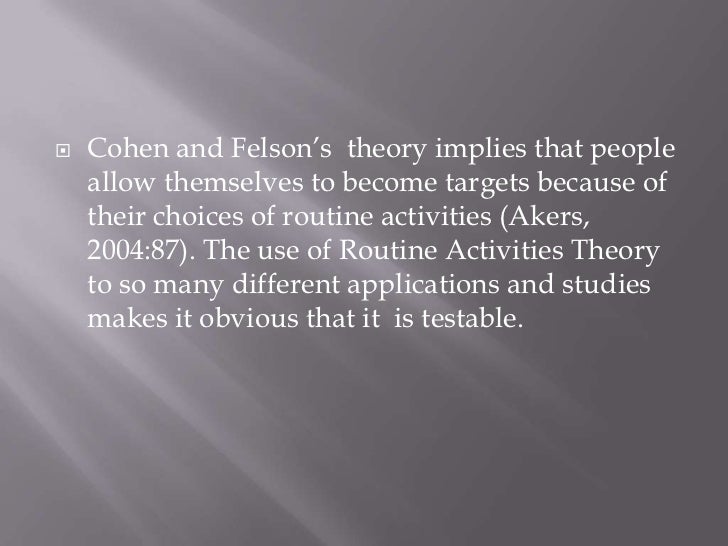 Routine Activities Theory