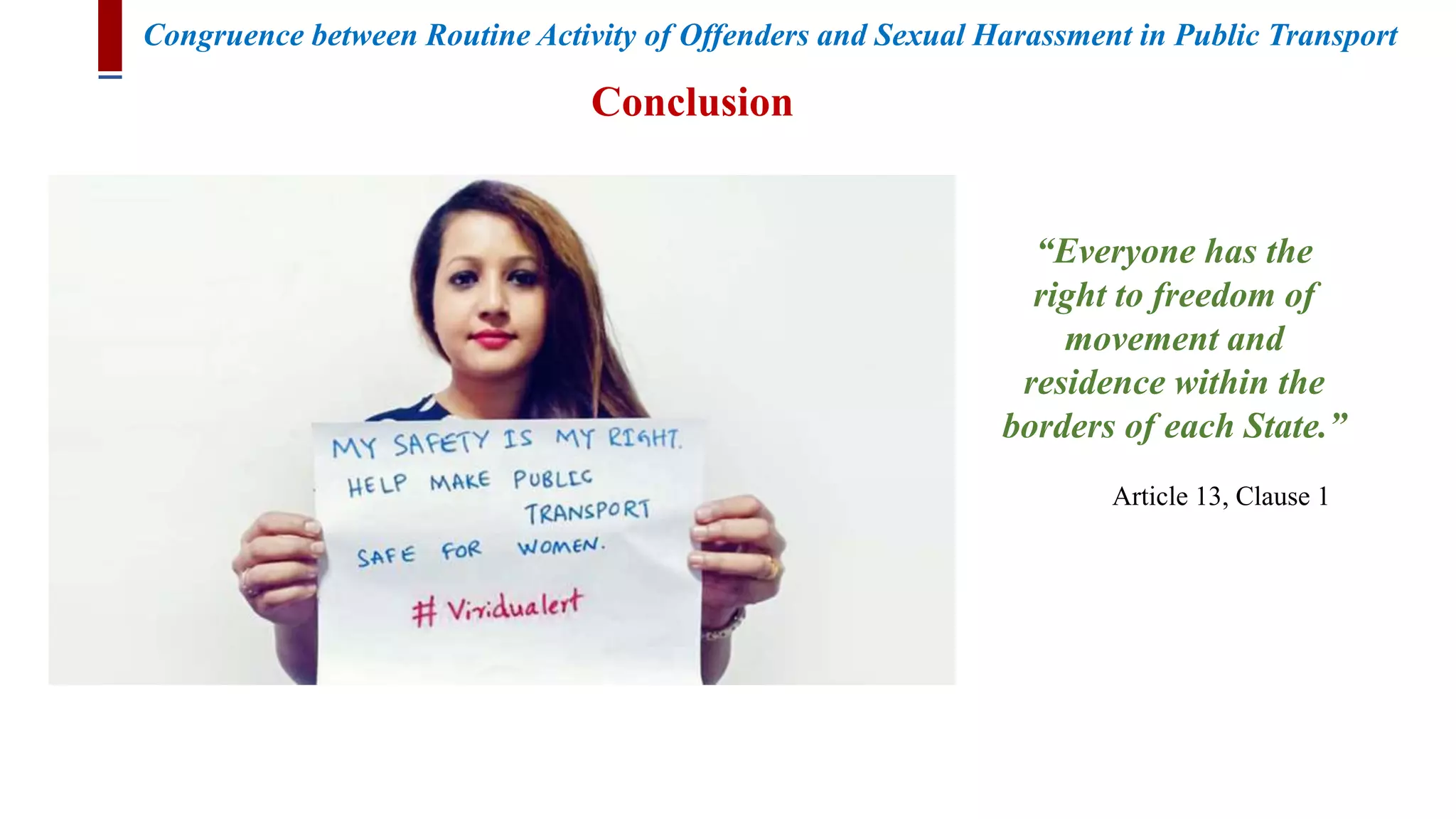 Routine activity of offenders and sexual harassment in public transport ...