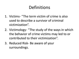 Routine activity & rational choice theory final project | PPTX