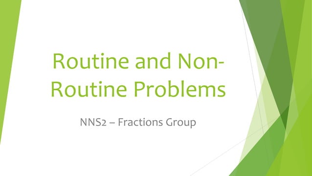 Routine and Non Routine Problems | PPTX | Desserts and Baking | Food ...