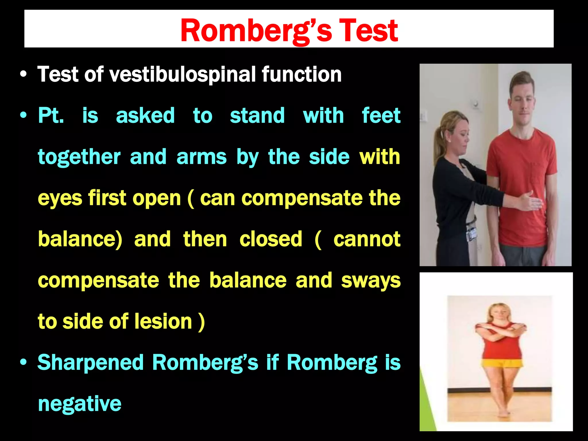 Routine clinical tests of vestibular function | PPT