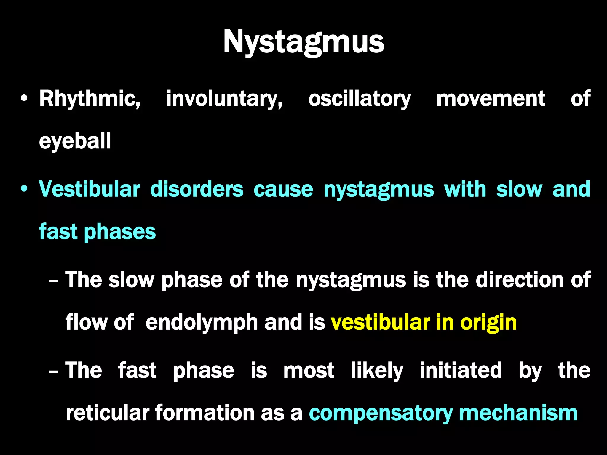Routine clinical tests of vestibular function | PPT