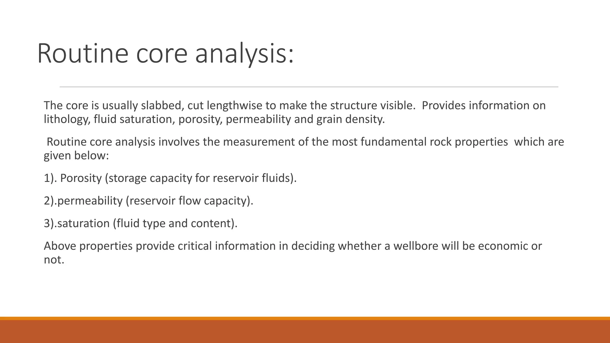 Routine Core Analysis And Special Core Analysis Pptx Geology Science