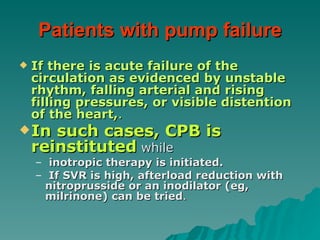 Routine cpb weaning | PPT | First Aid | Injuries