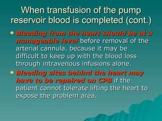 Routine cpb weaning | PPT | First Aid | Injuries