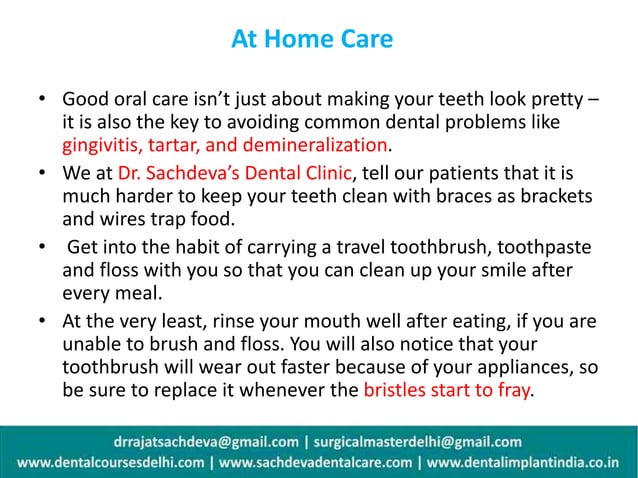 Routine dental cleaning during orthodontic treatment | oral hygiene ...