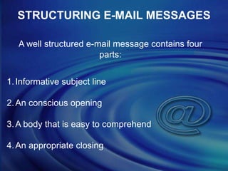 Routine e mail messages and memos - chapter 8 nov 12 (1) | PPTX