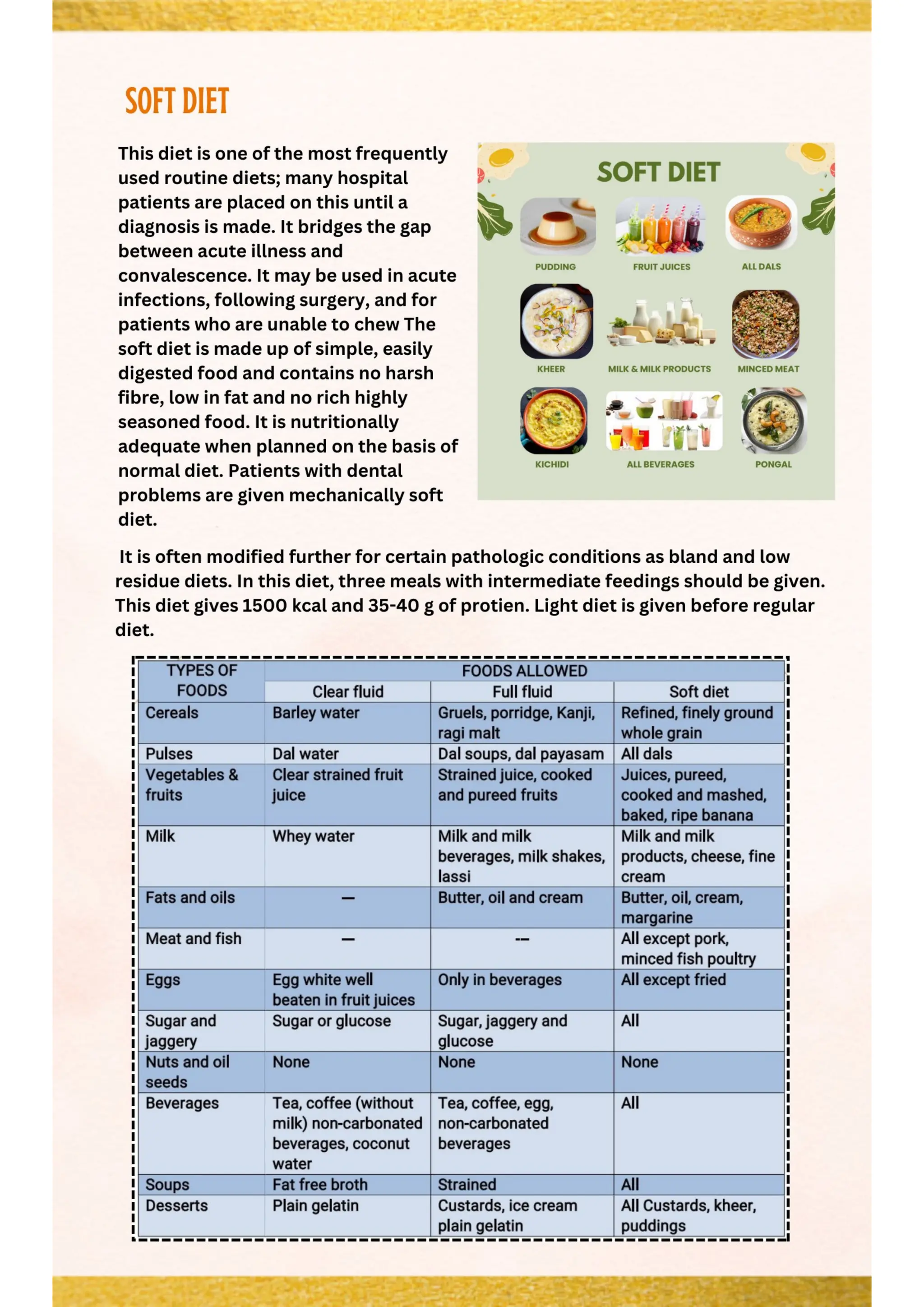 Routine hospital diets...pdf............... | PDF