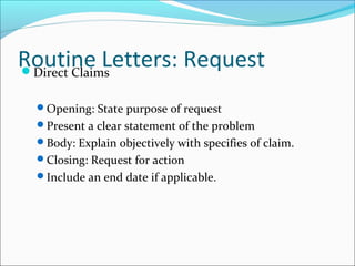 Routine letters And Good Will Messages | PPT