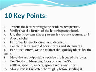 Routine letters And Good Will Messages | PPT
