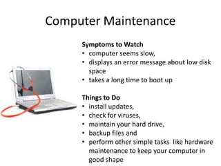 Routine Maintenance of Computer Systems and Basic Internet Search ...