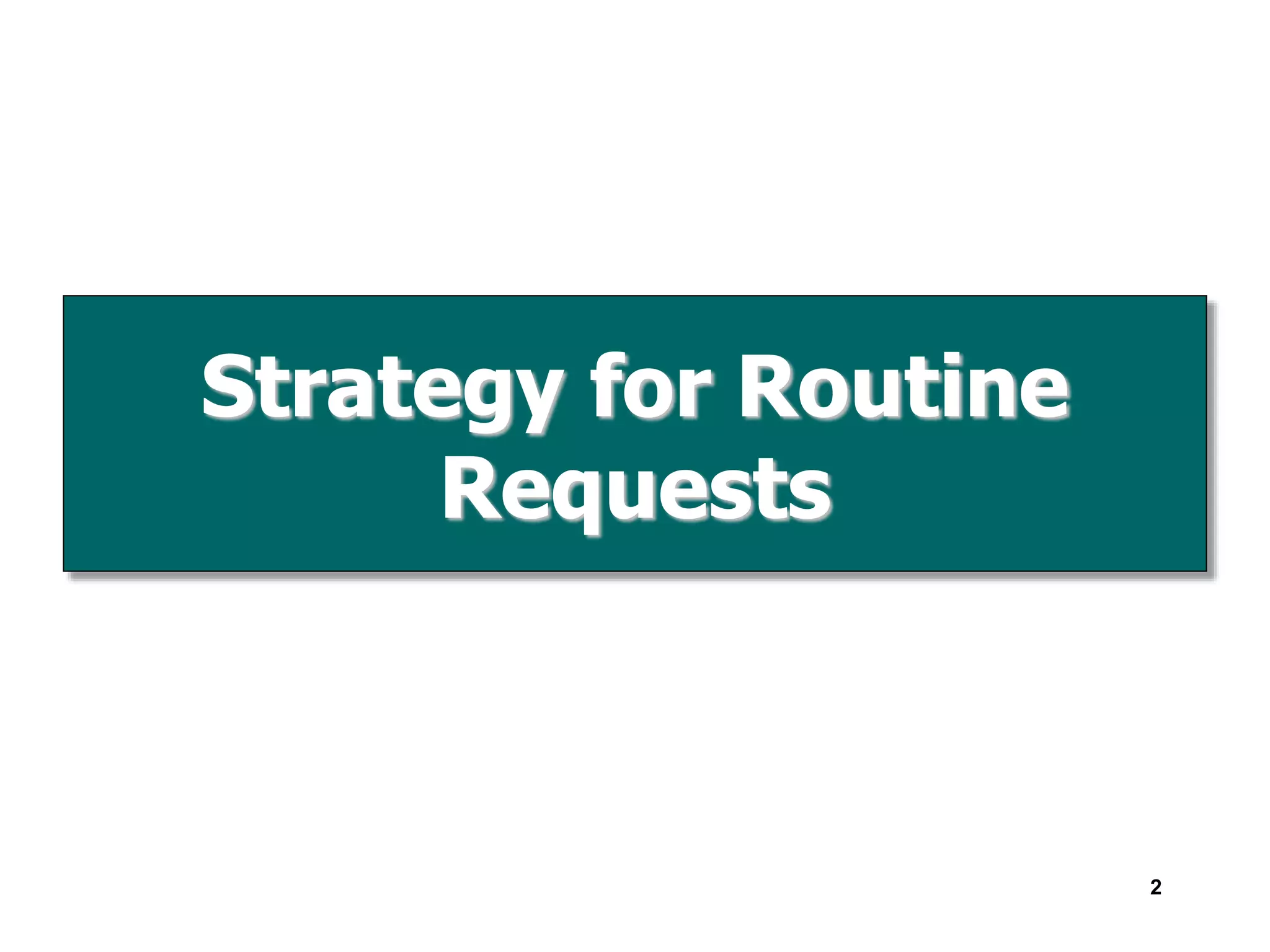 Routine message | PPTX