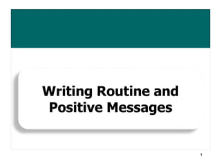 Routine message | PPTX
