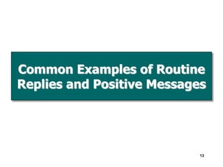 Routine message | PPTX