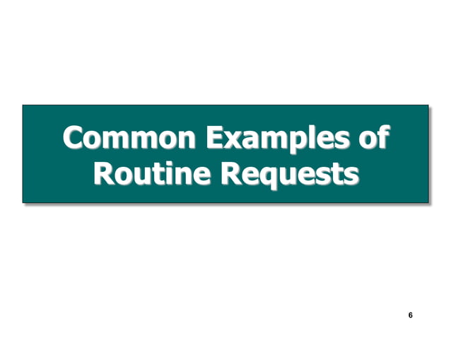 Routine message | PPTX