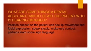 Routine Office Care, Concepts of Dental Assisting | PPTX