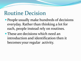 Routine & strategic decisions, | PPT