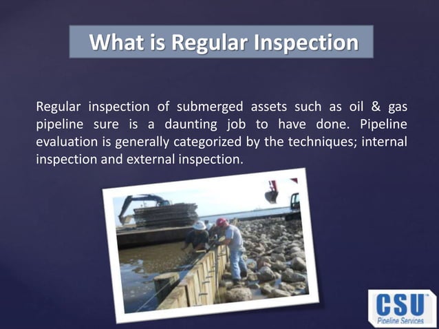 Routine Underwater Pipeline Inspection Services | PPT