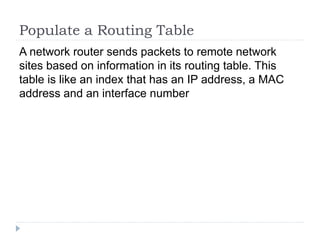 Routing, Different types of forwarding technique | PPT