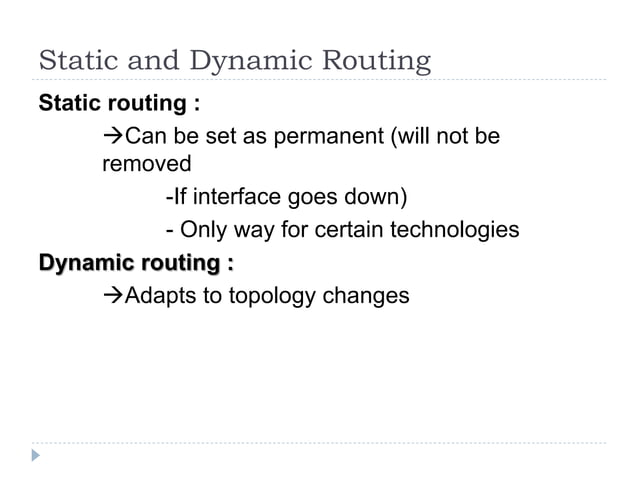 Routing, Different types of forwarding technique | PPT