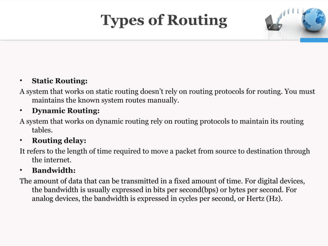 Routing | PPT | Computer Networking | Computing
