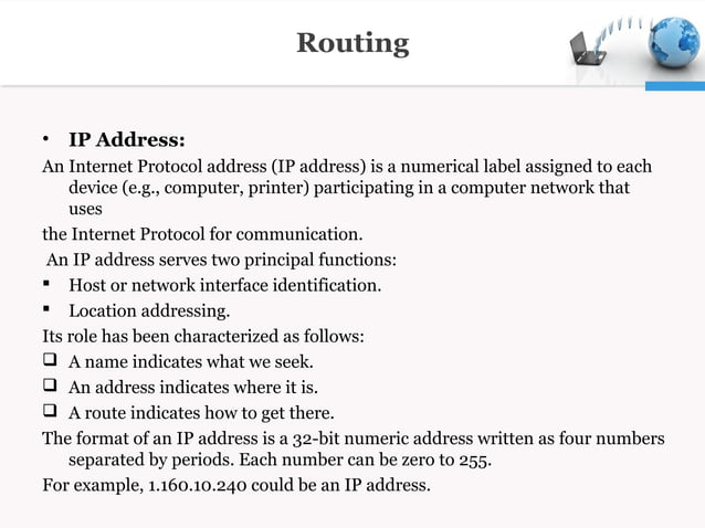 Routing | PPT | Computer Networking | Computing