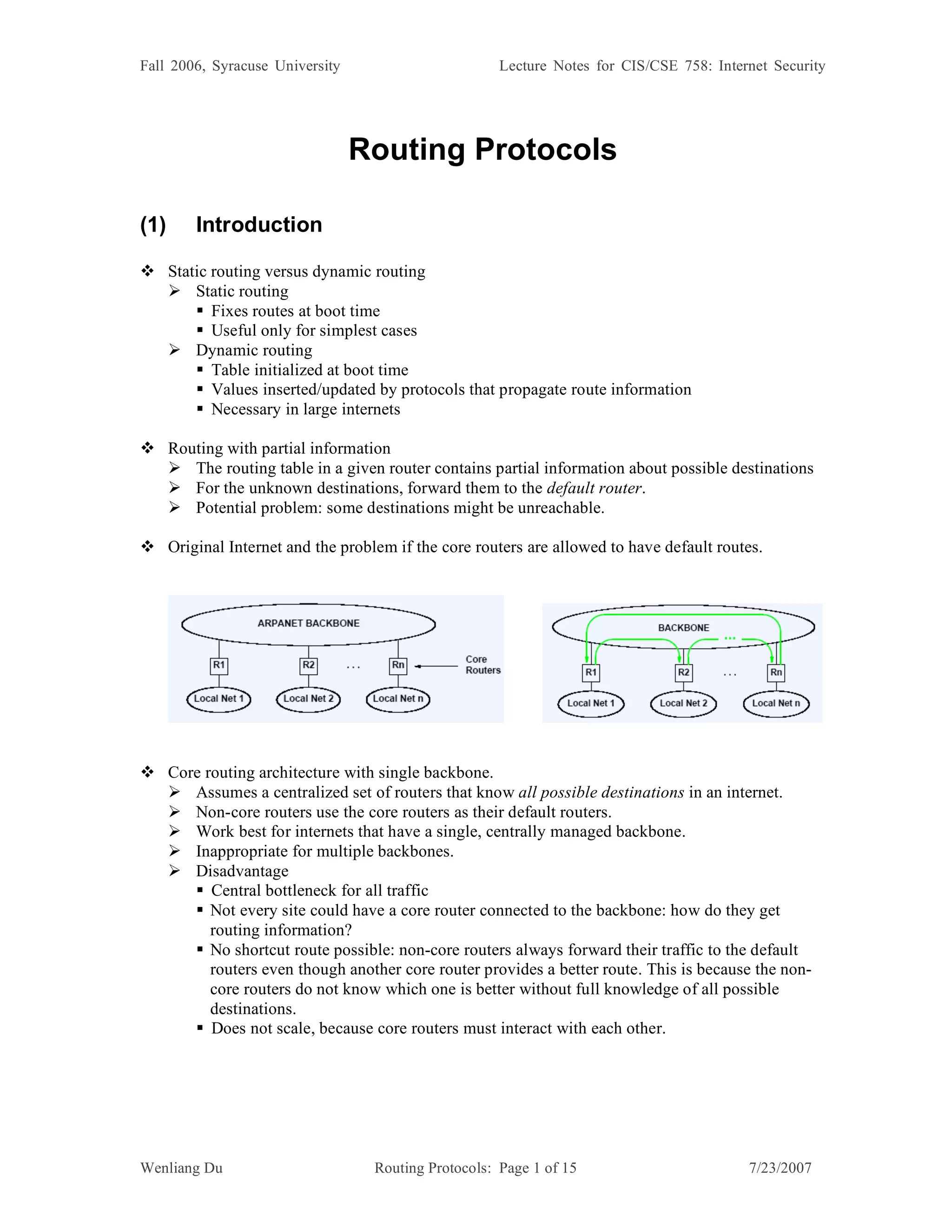 Routing Protocols | PDF | Internet | Computing