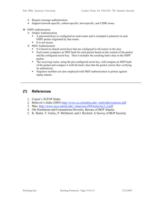 Routing Protocols | PDF | Internet | Computing