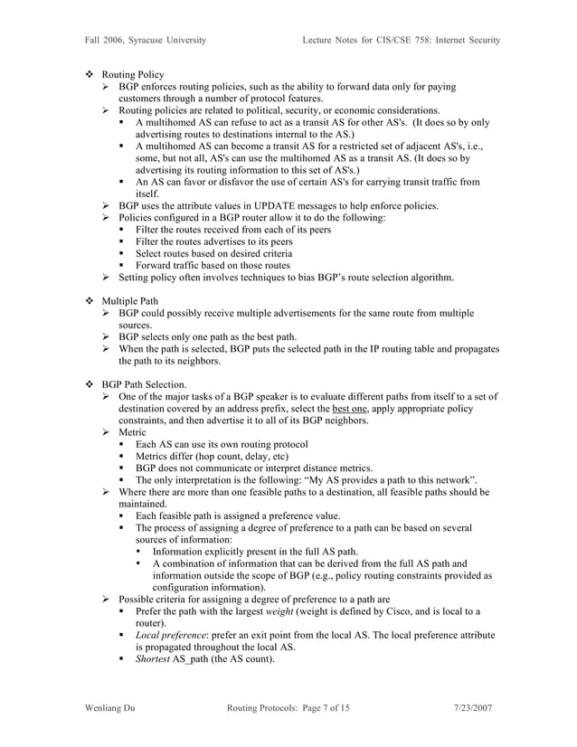 Routing Protocols | PDF | Internet | Computing