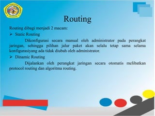 Routing Statis dan Routing Dinamis | PPTX