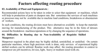 Routing.pptx scheduling and production plan | PPT