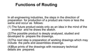 Routing.pptx scheduling and production plan | PPT
