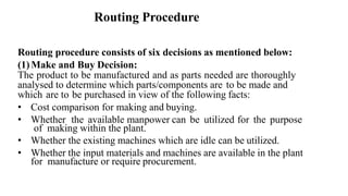 Routing.pptx scheduling and production plan | PPT