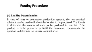 Routing.pptx scheduling and production plan | PPT