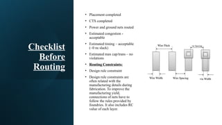 Routing Inputs and outs and initial stage of routing | PPTX