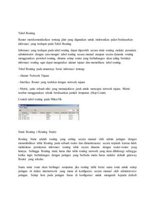 Makalah Routing - Garry Geraldy 32130110 5PTI2 | PDF