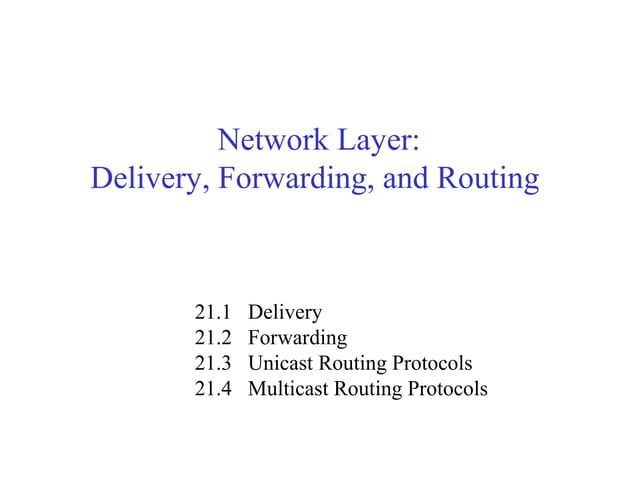 Routing Protocols Network Layer Ppt