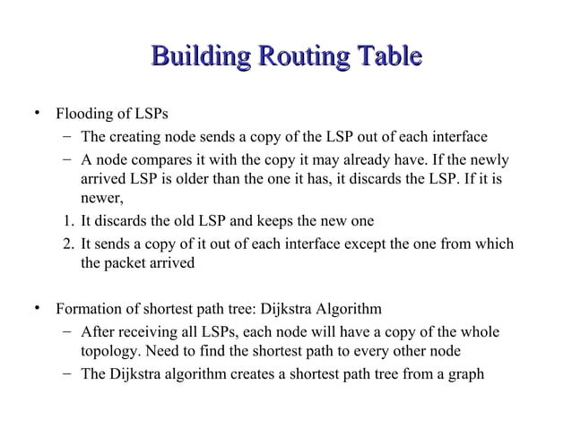 Routing Protocols Network Layer Ppt