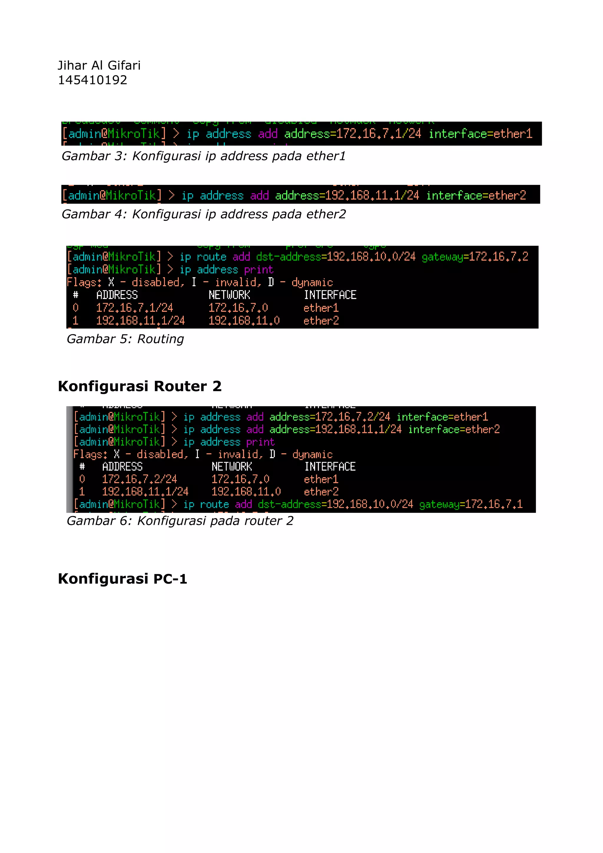 Konfigurasi router static | ODT