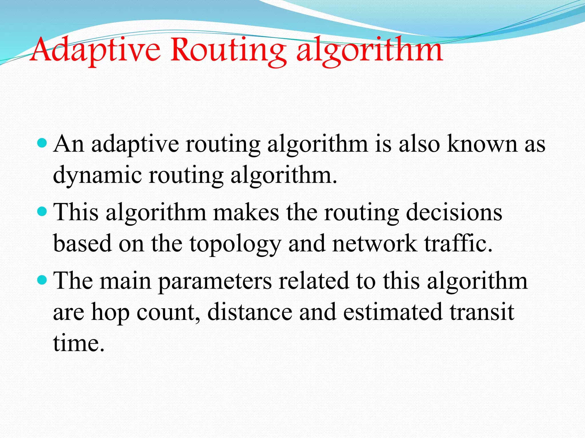 Routing algorithm | PPTX